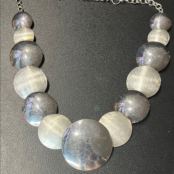 Jewelry | 1471 Sterling Silver Textured Graduated Disc Necklace | Poshmark